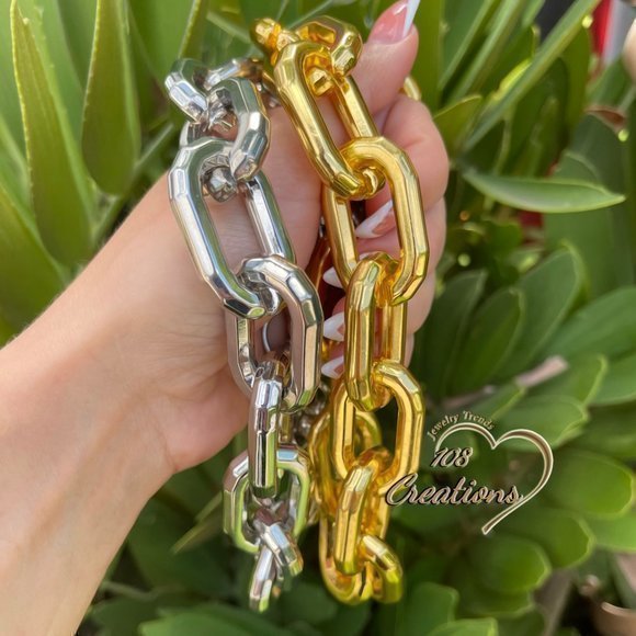 108 Creations | Jewelry | Super Chunky Thick Chain Necklace | Poshmark